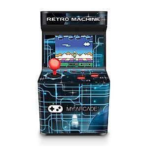 My Arcade Retro Machine Playable Mini Arcade: 200 Retro Style Games Built In, 5.75 Inch Tall, Powered by AA Batteries, 2.5 Inch Color Display, Speaker, Volume Control