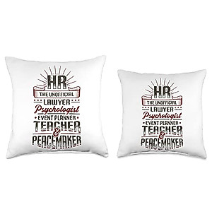 Human Resources HR Gifts Coworkers HR Human Resources Throw Pillow, 16x16, Multicolor