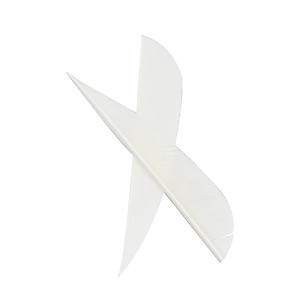 ZSHJGJR 3 Inch Turkey Feather Fletching Archery Arrows Natural Feather Parabolic Turkey Vanes Right Wing DIY Arrow for Hunting Shooting 50pcs (White)