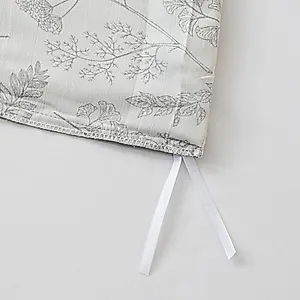 VARSDEN Soft Floral Double-Sided Zipper Duvet Cover Set - 3 Piece Set, Countryside Style, Dual Tone, Exquisite Print (Queen(90"X90"), Gray)