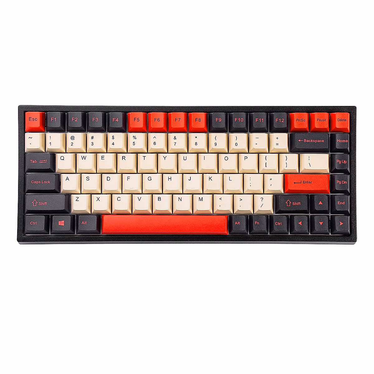YUNZII KC84 SP 84 Keys Hot Swappable Mechanical Keyboard with PBT Dye-subbed Keycaps, RGB,NKRO Programmable Keyboard (Gateron Black Switch, Carving Front SP Red)