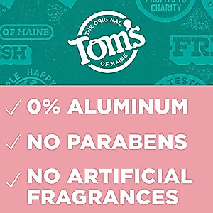 Tom's of Maine Complete Protection Aluminum-Free Natural Deodorant for Women, Rose & Vanilla, 2.25 oz