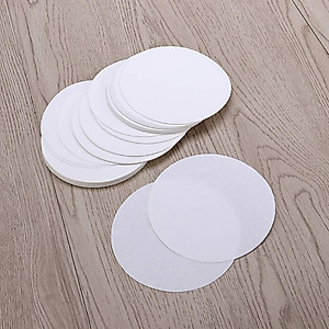 Hemobllo Filter Paper 100 Pcs Filters Cooking Strainer for Medium Rate Qualitative Grade Lab Paper Funnel Disc Equipment Glass White Paper Funnel P5 Qualitative Qualitative