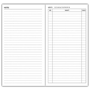 Nokingo 3-Pack Travelers Notebook Calendar, Travelers Notebook Inserts, Undated Travelers Notebook Monthly, 4.25"x8.25" Travelers Notebook Calendar Insert