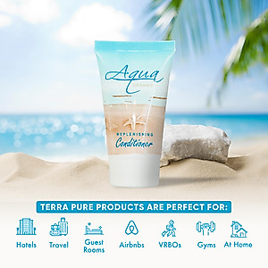 Aqua Organics Conditioner, Travel Size Hotel Amenities, 1 oz (Case of 20)