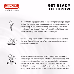 Duncan Toys First Yo! - Best Beginner Yo-Yo for Kids, Responsive Yo Yo, YoYo Toy - Purple/Yellow