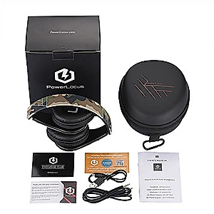 PowerLocus Kids Headphones Over-Ear, Bluetooth Wireless Headphones for Kids,with Microphone, Safe 85DB Volume Limited, Foldable with Carry Case, Audio Cable, Micro SD mode for Online Classes,PC,Phones