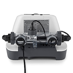 Intex 3000 GPH Sand Filter Pump with Built-In Timer and Krystal Clear Saltwater System Maintenance Set for Above Ground Outdoor Swimming Pools