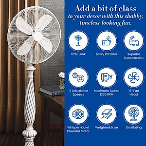 Deco Breeze Providence Floor-standing Fan, 16-Inch