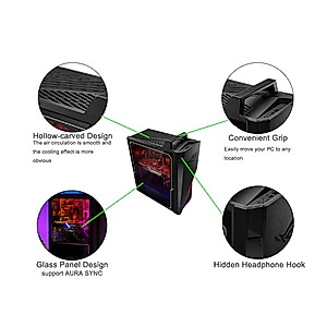 ASUS ROG Strix G15CE Gaming Desktop Computer (Intel 8-Core i7-11700F, 64GB RAM, 1TB SSD + 1TB HDD, GeForce RTX 3070) Upgraded Cooling System, ROG Aura Sync RGB, Wi-Fi 6, Win 11 Home