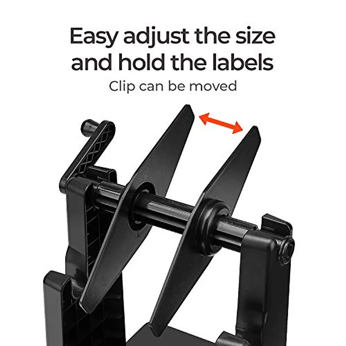 MUNBYN External Rolls Label Holder, 2 in 1 Fan-Fold Stack Paper Holder for Desktop Thermal Label Printer