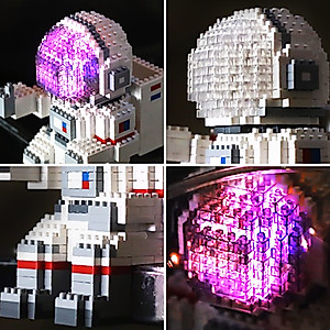 Finger Rock Astronaut Mini Building Blocks Micro Building Kits for Kids and Adults 12-15 Space Toys Gifts - Compatible with Nano(1008 Pieces)