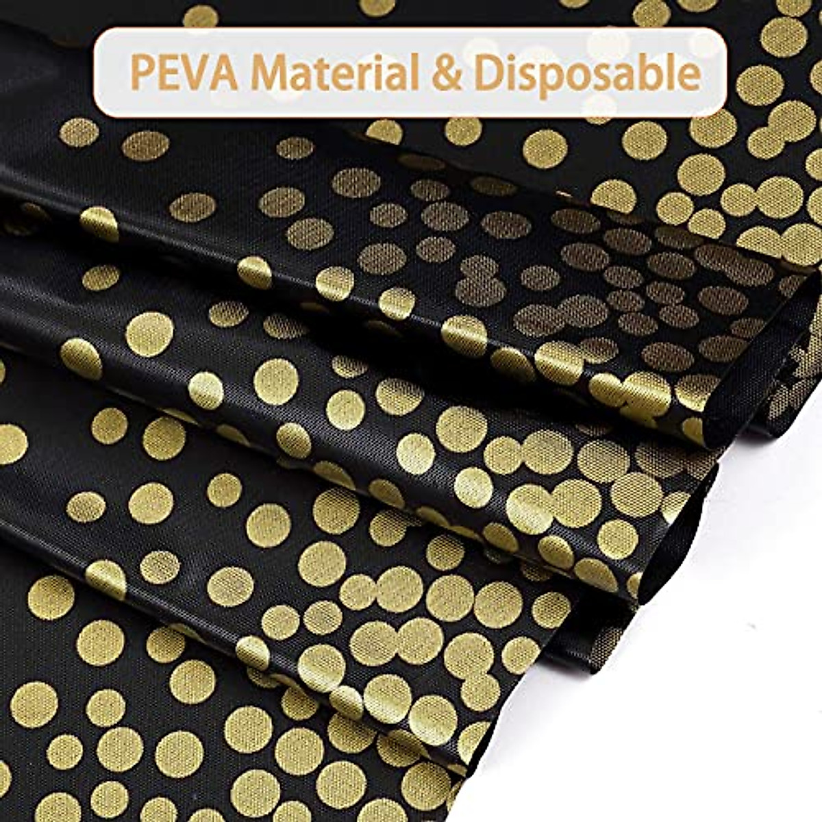 Toplive 4 Pack Plastic Tablecloths for Rectangle Tables, 54”x 108” Disposable Party Table Cloths Rectangular Tables Covers for Birthday Thanksgiving Christmas Wedding Anniversary-Black
