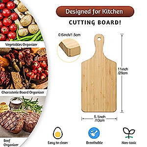12 Pcs Thicken Bamboo Cutting Board Bulk Personalized Wood Chopping Board Customized Laser Engraving Blanks Serving Board for Wedding Mother's Day Housewarming Gift (Paddle)