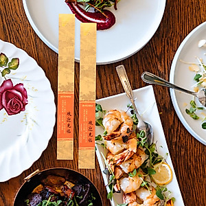 Healvian Paper Bags 500pcs Disposable Chopsticks Bags Paper Cutlery Holder Chopsticks Flatware Holder Cutlery Bags Pocket Sleeves Utensils Sleeves A Paper Chopsticks Sleeve