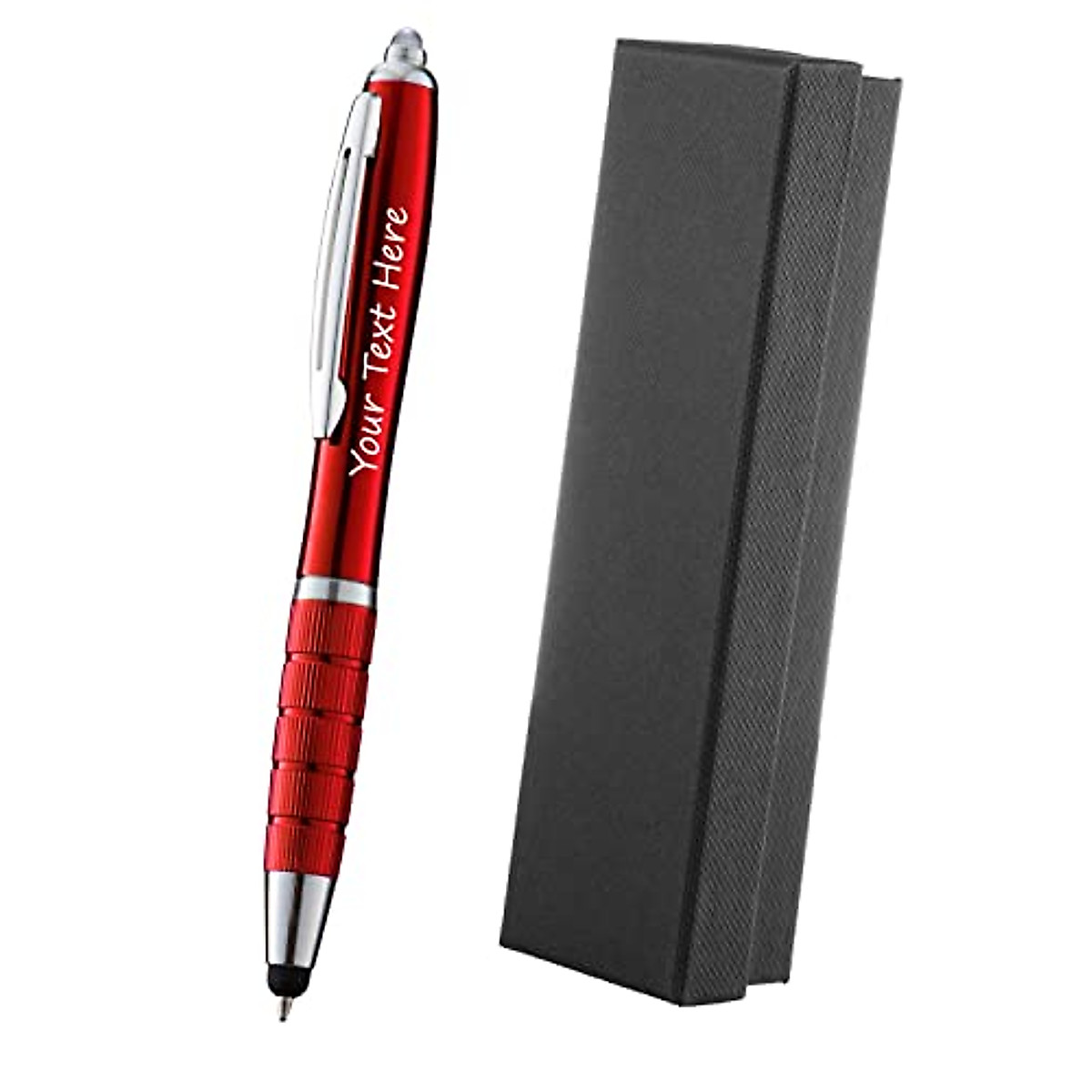 SyPen Personalized Pen, 3-in-1 Ballpoint Pen, Touch Screen Pen Stylus, and Flashlight Pen, Customized Gift Pen for Men, Women, Adult Party Favors - Customizable with Personalized Text, Names, or Logo