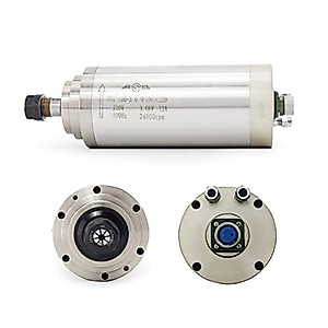 RATTMMOTOR CNC Spindle Motor, 3KW Water Cooled Spindle Motor 220V 12A ER20 Spindle 4-Bearings 100mm Spindle Motor 400HZ 3-Phase for CNC Router Engraving Milling Machine