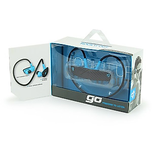 JLab Audio GO Bluetooth Wireless Headphones and Extended Battery (Black/Blue)