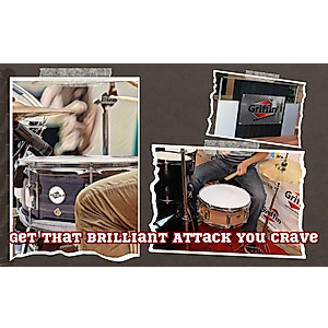 Deluxe Snare Drum by GRIFFIN | 14" x 5.5" Poplar Wood Shell with Zebra PVC Glossy Finish | Percussion Musical Instrument with Drummers Key for Students & Professionals | 8 Tuning Lugs & Snare Strainer