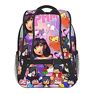 YAOJIAADM Anime Backpack Schoolbag 3D Printed Large Capacity Waterproof Nylon Backpack Adjustable Shoulder Strap Suitable for Travel Picnic Black