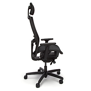 HON Ignition 2.0 Ergonomic Office Chair with Headrest - High Back Mesh Office Chair, Adjustable Lumbar Support, Armrests, Synchro-Tilt Recline - Home Office Desk Chair Comfortable for Long Hours