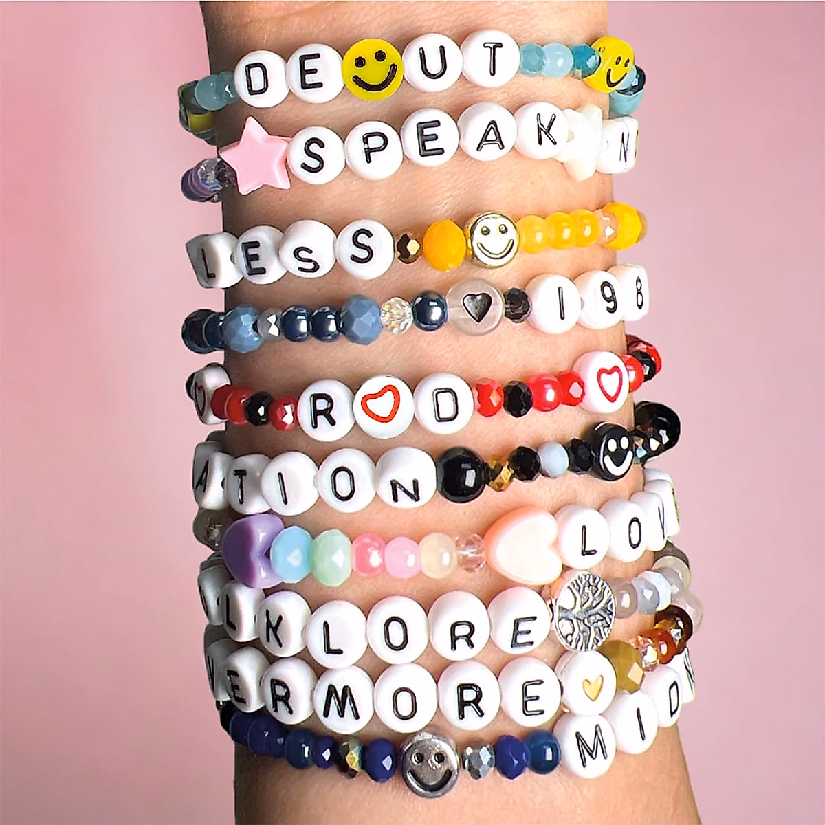 El Galeón Friendship Bracelet Kit DIY Albums Mix Beads for Bracelets Glass Alphabet Letter Beads Elastic (Albums Version)