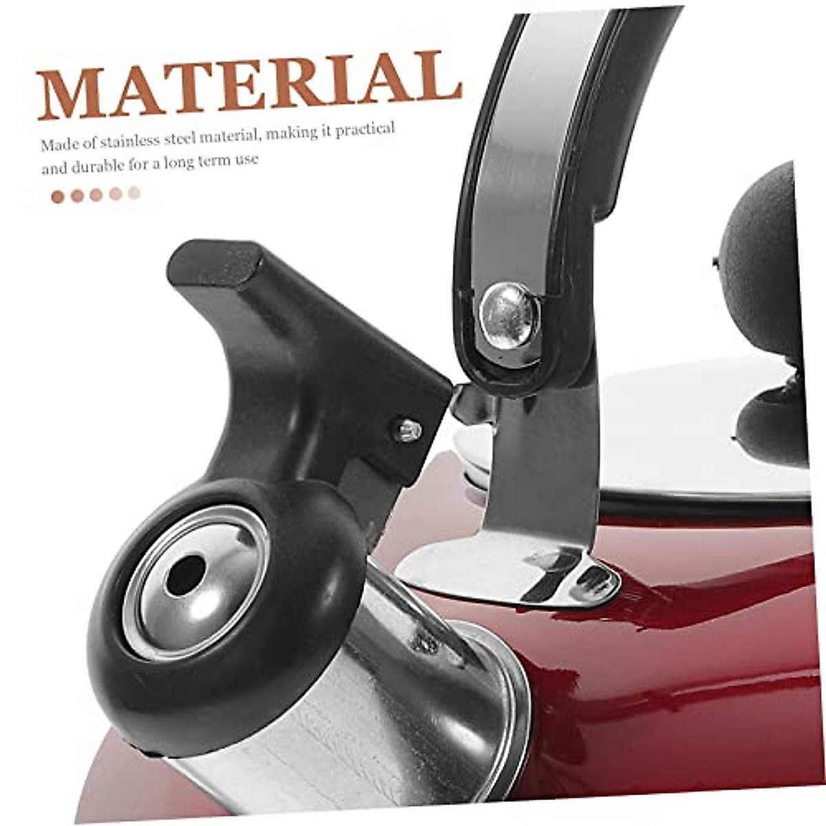 OUSIKA 3pcs Buzzing Kettle Induction Tea Kettle Cordless Kettle Camping Tea Kettle Water Kettle Stovetop Stainless Steel Whistling Teapot Boiling Tea Kettle Water Pot Anti-rust Kettle Red Kettle (Col