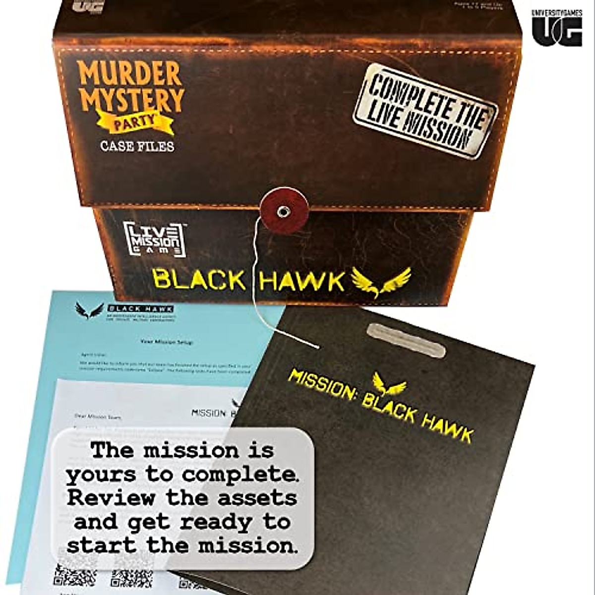 Murder Mystery Party Case Files: Mission Black Hawk for 1 or More Players Ages 14 and Up