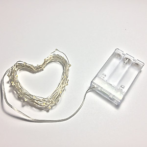 2 Pack Battery Operated Mini Led Lights,Indoor Fairy Lights with Timer 6 Hours on/18 Hours Off for Bedroom Wedding Christmas Party Decorations,30 Count LEDs,10 Feet Silver Wire (Warm White)