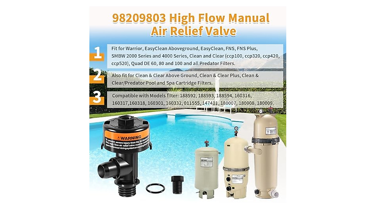 johntruck 98209803 98209800 High Flow Manual Air Relief Valve ...