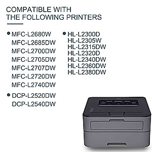 Onward Compatible TN660 TN-660 Toner Cartridges Replacement for Brother HL-L2300D Printer High Yield Ink (Black, 2-Pack) 6602pk