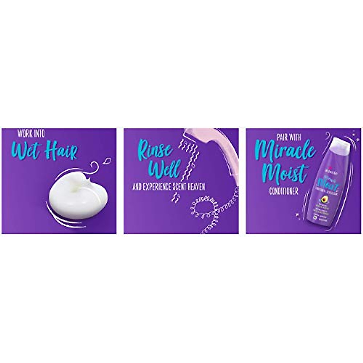 Aussie Miracle Moist Shampoo and Conditioner Set with avocado & australian jojoba oil-12.1 fl oz each