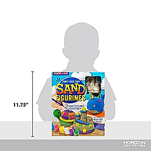 Made By Me Paint Your Own Sand Figurines by Horizon Group USA, Create Sand-Inspired Sculptures, Easy-to-Paint & Mess-Free Surfaces, Includes Acrylic Paint, Paintbrush, 3 Figurines & More, Multi, 208242H
