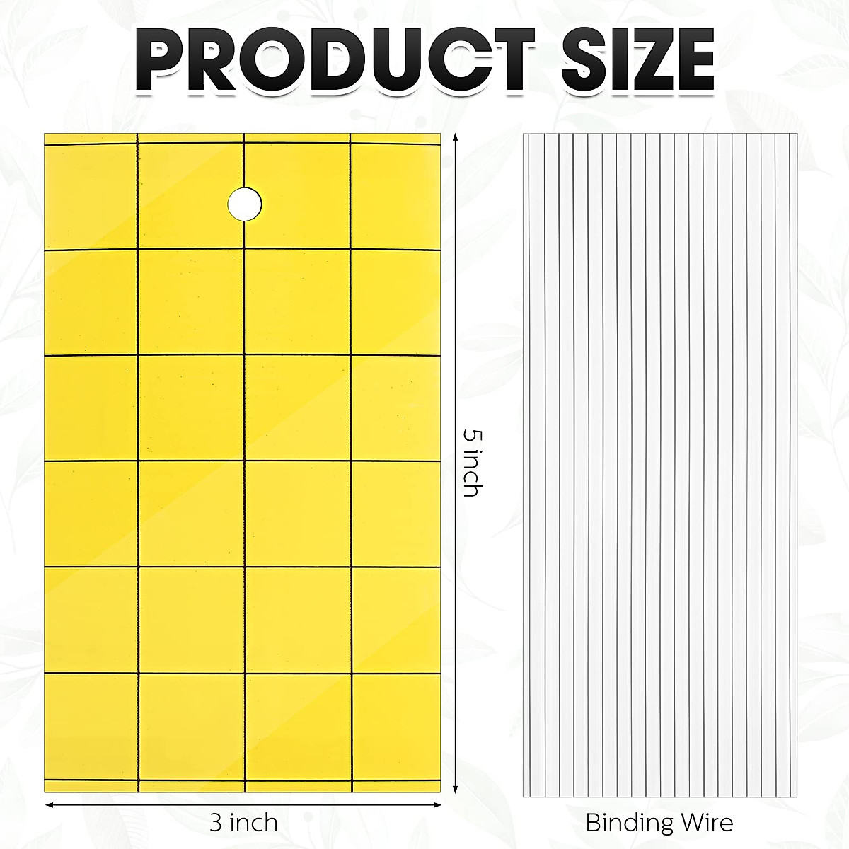 200 Pcs Dual Side Sticky Fruit Fly Trap with Tie, Yellow Sticky Traps for Gnats, 3 * 5 Inch Plant Sticky Trap for Flying Insect Fungus Bugs Sticky Catcher Trap, Sticky Trap for Indoor Outdoor