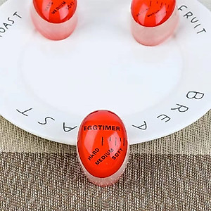 Egg Timer Egg Perfect, Boiling Eggs Soft Hard Boiled Egg Timer, Kitchen Timers That Changing Color Based On Egg Doneness | Kitchen Gadge - Classic Red