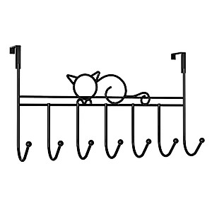 Yardwe Over The Door Hook Hanger Cat 7 Hook Rack Shirt Belt Hat Coat Towel Organizer Iron Hook
