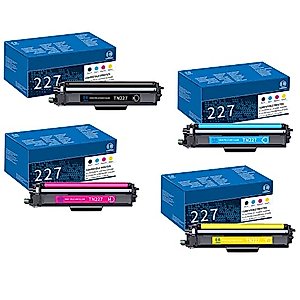 Lobung Remanufactured Toner Cartridge Replacement for Brother TN227 TN-227 TN227BK TN227C TN227M TN227Y High Yield with HL-L3290CDW HL-L3210CW MFC-L3750CDW MFC-L3710CW Printer (4 Pack)