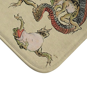Bath Mat Frog Japanese Home Decor Durable Welcome Front Door Mats Entryway Rugs Non-Slip Floor Mat Entrance Rugs Bath Rug Kitchen Rugs 18 x 30 in