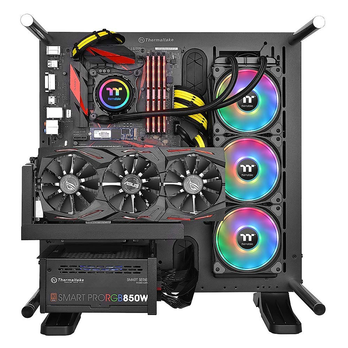 Thermaltake Floe DX 360mm, Dual Ring LED, 16.8 Million Color Software Enabled (TT RGB Plus/Alexa/Razer Chroma), AMD (AM5/AM4)/Intel (LGA 2066/1200), AIO CPU Liquid Cooler CL-W256-PL12SW-B