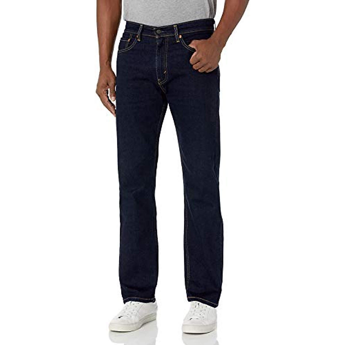 Levi's Men's 505 Regular Fit Jeans (Also Available in Big & Tall), Rinse-Stretch, 33W x 32L