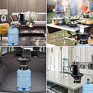 Tanice Water Bottle Pump Automatic Electric Drinking Water Pump for 1-5 Gallon Water Jug USB Rechargeable BPA-Free Water Bottle Dispenser Portable for Home Kitchen Office Camping