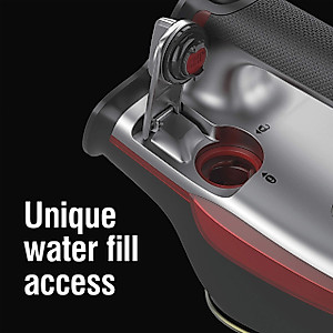 CHI Steam Iron for Clothes with Titanium Infused Ceramic Soleplate, 300+ Holes for Powerful Steaming, XL 10’ Cord, 3-Way Auto Shutoff, 1800 Watts, Advanced Touchscreen, Silver (13103)