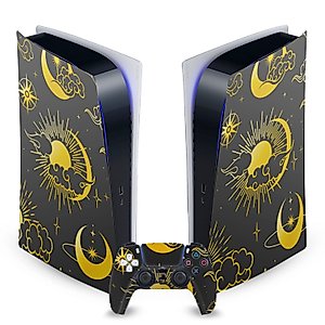 Head Case Designs Officially Licensed Haroulita Sun Moon And Stars Art Mix Vinyl Faceplate Gaming Skin Decal Compatible With Sony PlayStation 5 PS5 Digital Edition Console and DualSense Controller