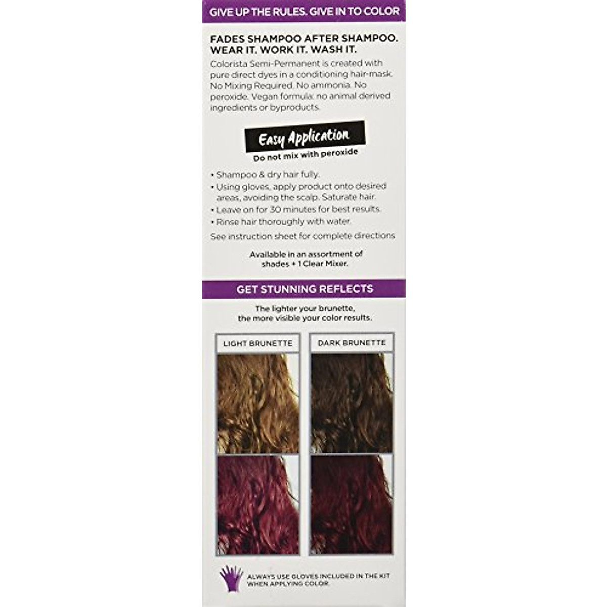 L'Oreal Paris Colorista Semi-Permanent Hair Color For Brunettes, Burgundy