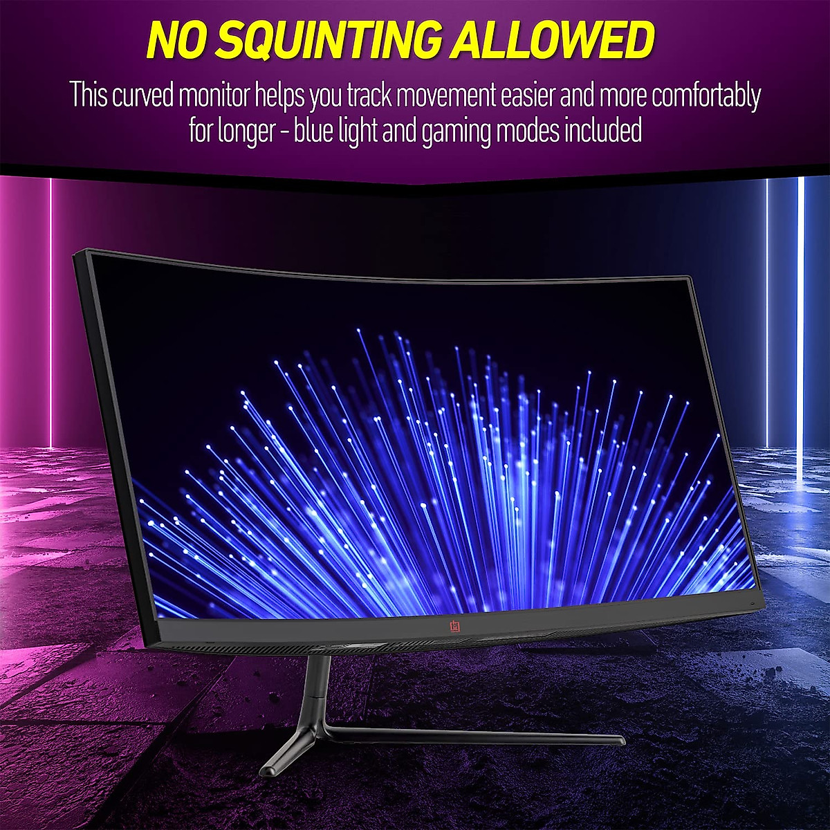 Deco Gear DGVM29PB 29-Inch 2560x1080 100Hz VA Curved Gaming Monitor, 4ms Response Time, 3000:1 Contrast Ratio, sRGB, NTSC 85, DCI-P3, and Adobe RGB Color Accurate