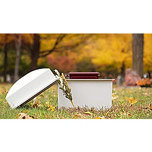 Crowne Vault Burial Urn Vault | Outer Container to Hold Adult Urn for Cremation Ashes for Ground Burial | Made in the USA (Regent, Granite Grey)