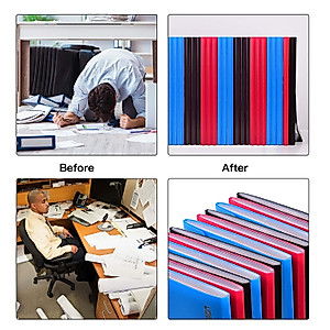 7-Pocket Expanding File 3pcs, Plastic Expandable File Folder - Black&Blue&Red