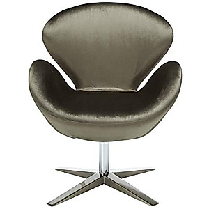 Christopher Knight Home Athena Velvet Modern Swivel Chair, Grey