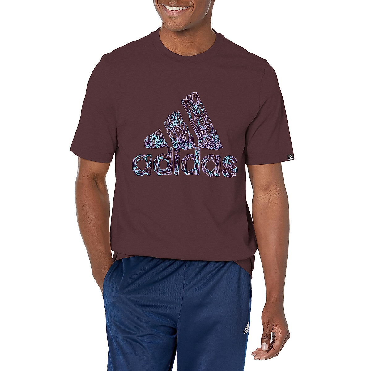 adidas Men's Mystic Fill T-Shirt, Shadow Brown, Medium