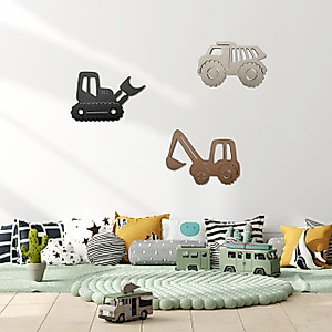 Construction Trio Nursery Wall Decor Wooden Construction Vehicles Decor Kids Room Wall Decor Kids Room Decor Nursery Playroom Wall Decor for Boys